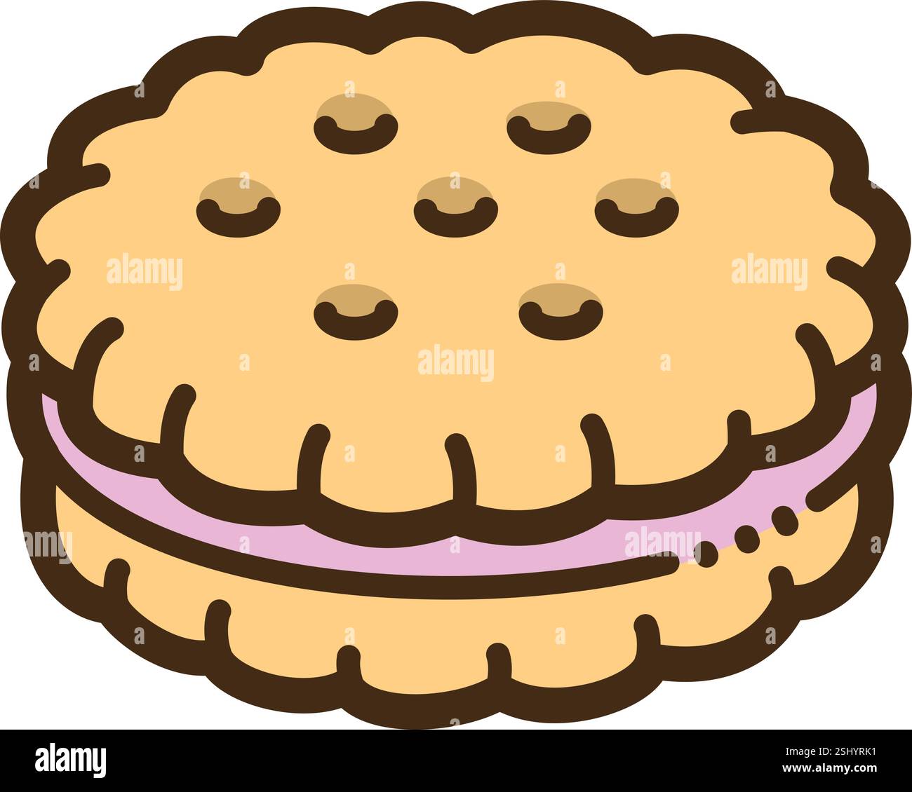 Cookie and cream biscuit Stock Vector Images - Alamy