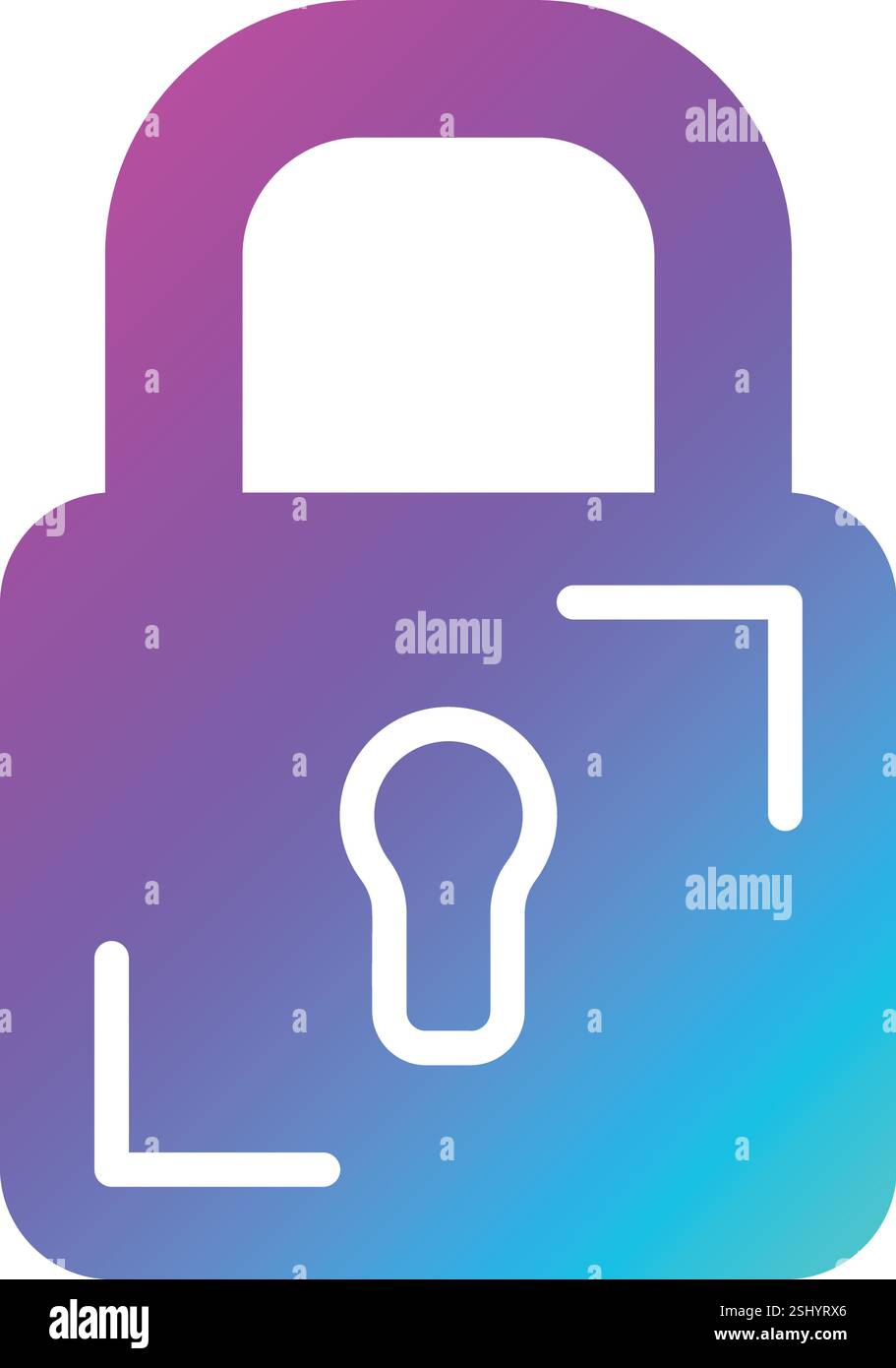 Security padlock glyph icon Stock Vector Images - Alamy