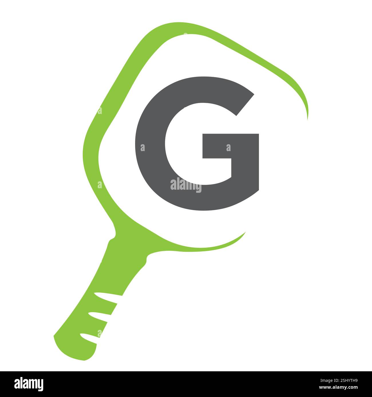 Pickleball Logo On Letter G Concept With Pickle Bat Symbol Vector ...