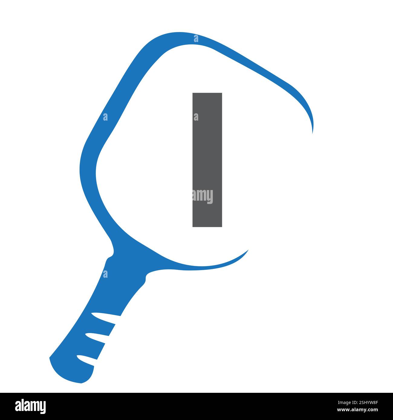 Pickleball Logo On Letter I Concept With Pickle Bat Symbol Vector ...