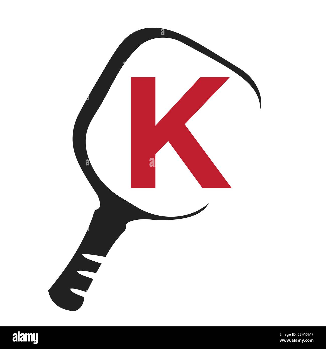 Pickleball Logo On Letter K Concept With Pickle Bat Symbol Vector ...