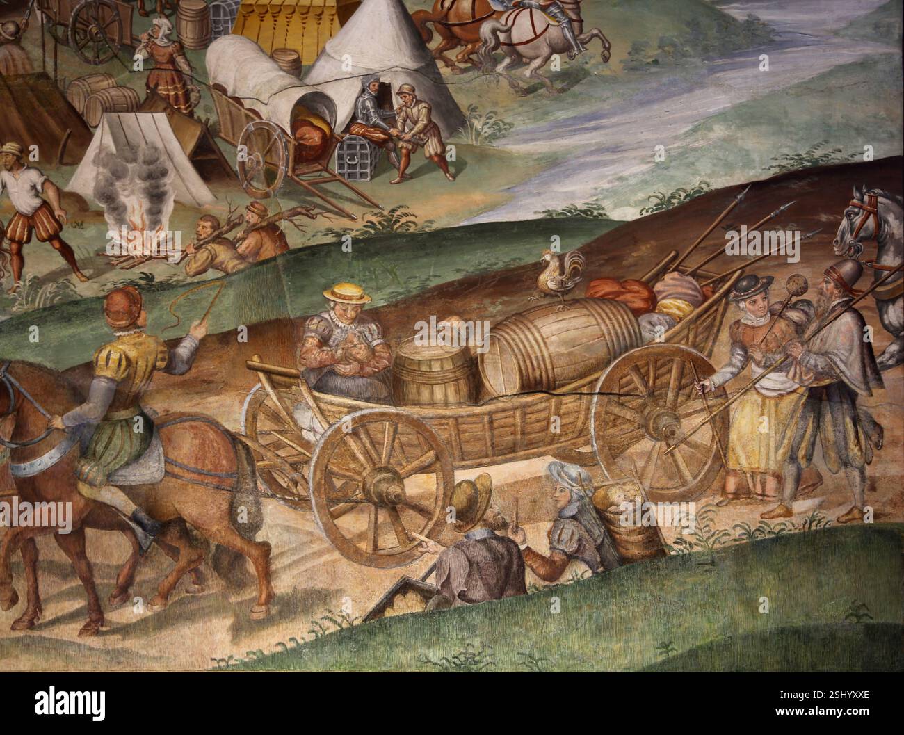 Spain. Room of the battles. Monastery of El Escorial. Battle of Saint ...