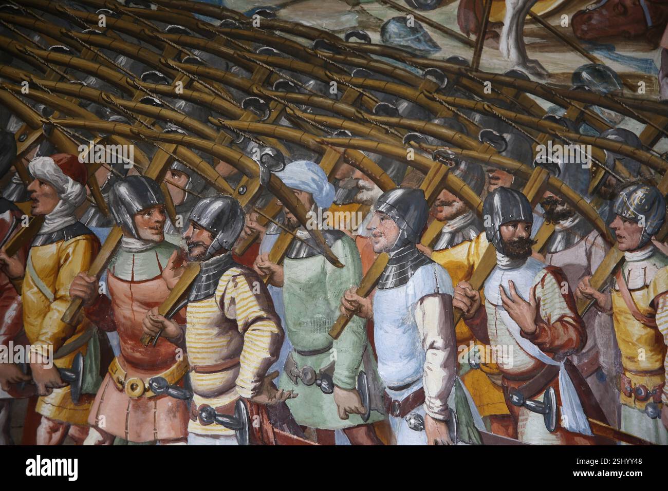 Spain. Room of the battles. Monastery of El Escorial. Battle of ...