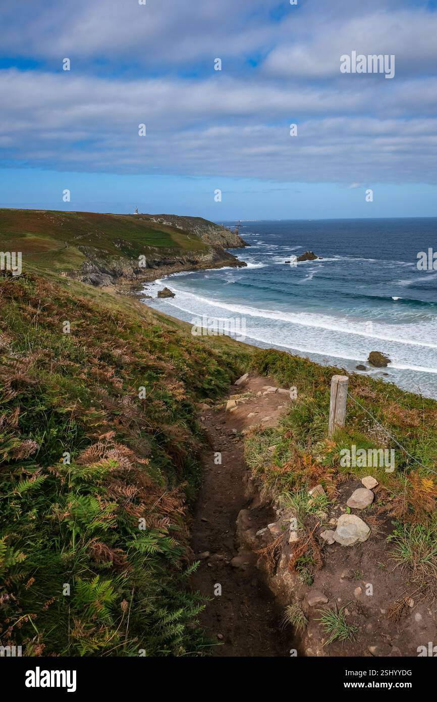 Plogoff, Brittany, France - Hiking trail to the Pointe du Raz, the ...