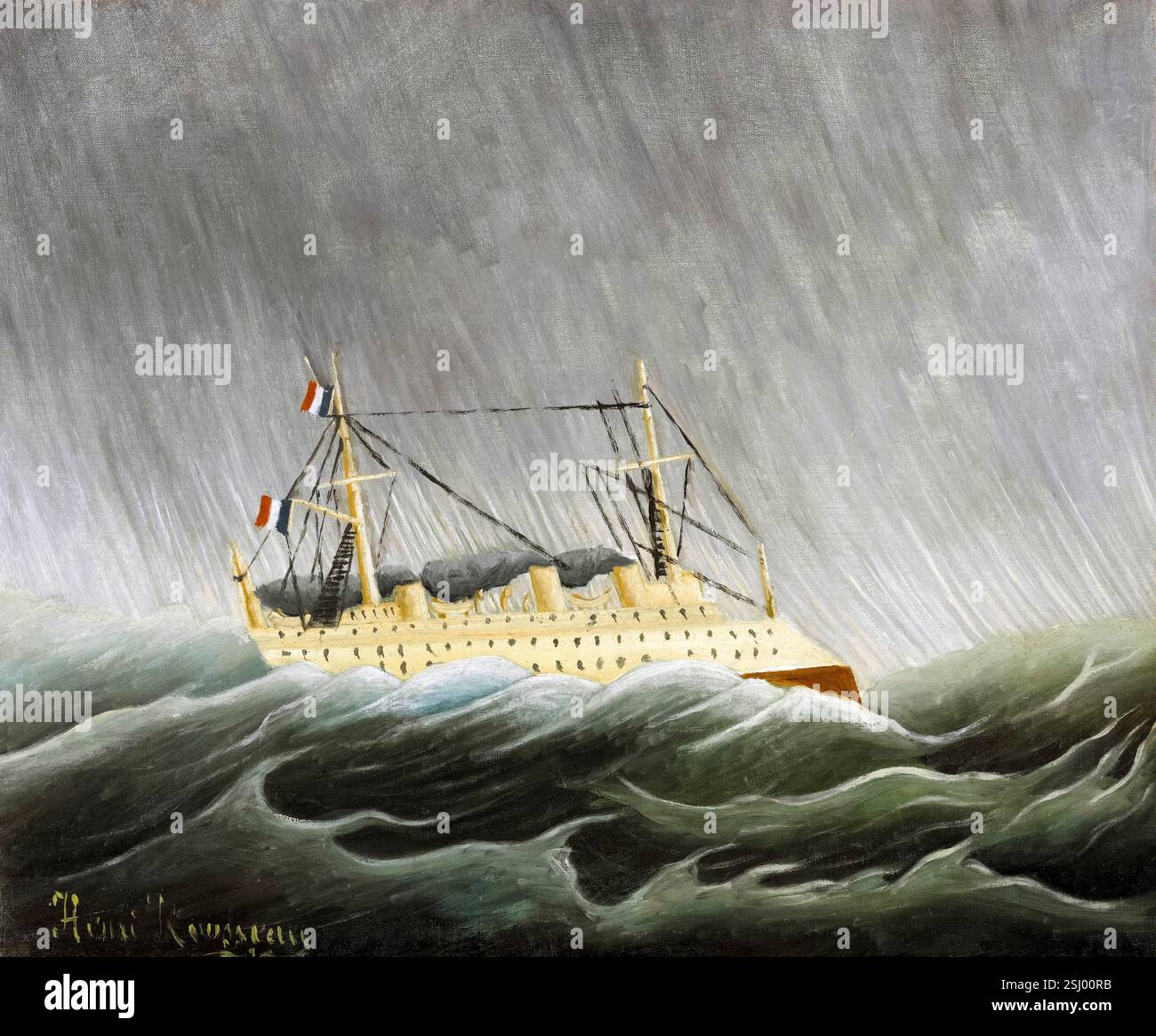 Henri Rousseau, Navire dans la Tempête (Ship in the Storm), painting in ...