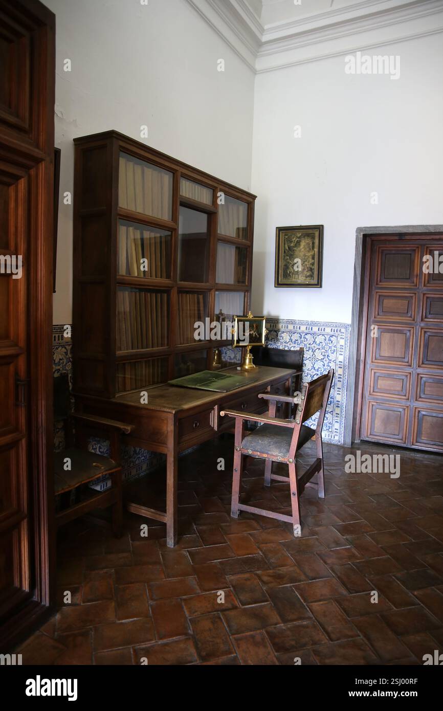 Spain. Monastery of El Escorial. Habsburg Palace. Study of king Philip ...