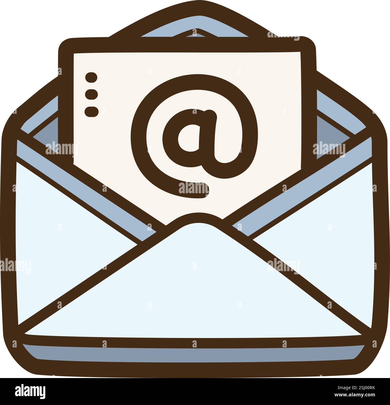 Email vector doodle illustration and graphic. Part of communication ...