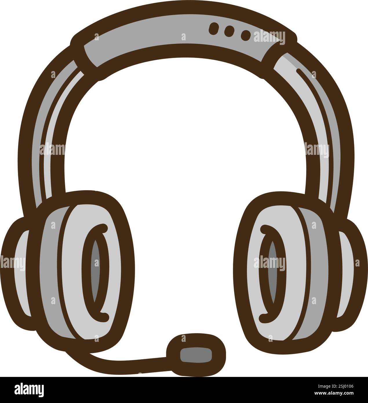 Headset vector doodle illustration and graphic. Part of communication ...