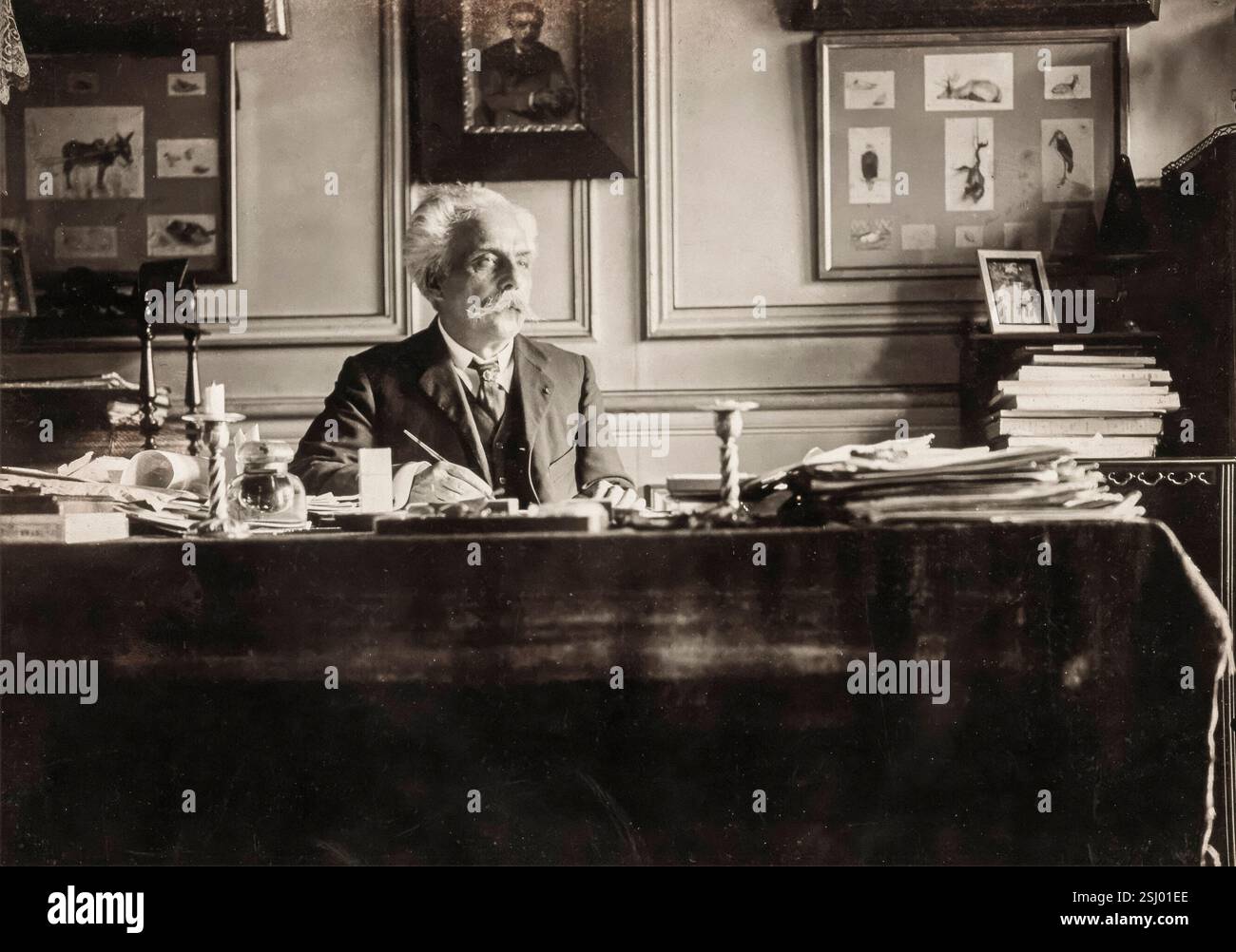 Gabriel Fauré. Portrait photograph of the French composer, organist ...