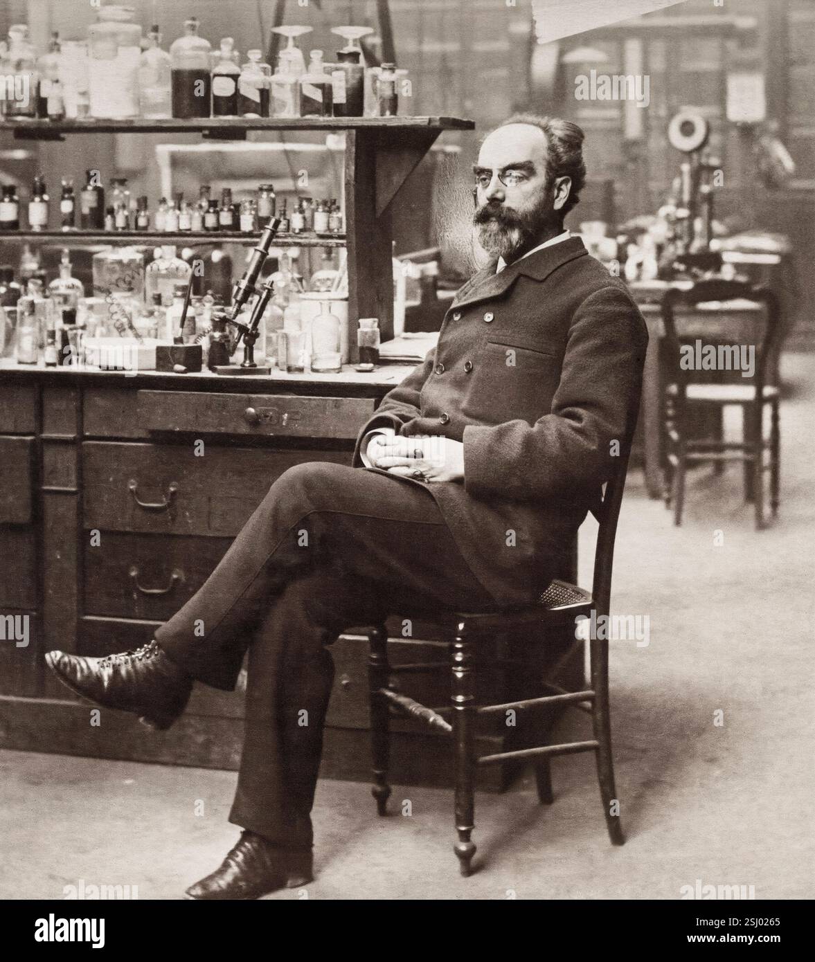 Gabriel Lippmann. Portrait photograph of the French physicist and ...