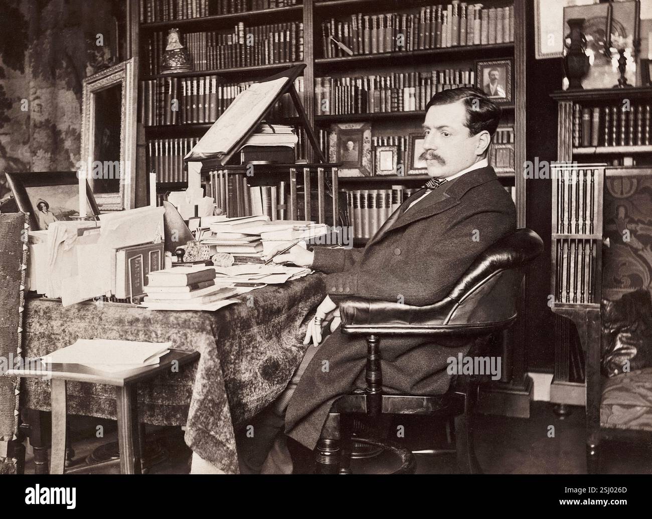 Paul Bourget. Portrait photograph of the French poet, novelist, and ...