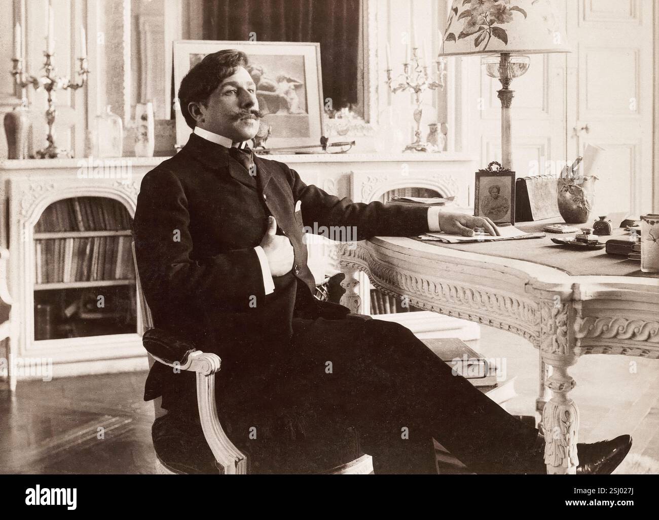 Paul Adam. Portrait photograph of the French novelist Paul Auguste ...