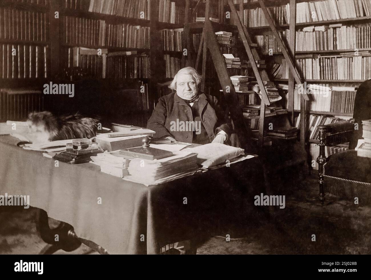 Ernest Renan. Portrait photograph of the French Orientalist and Semitic ...