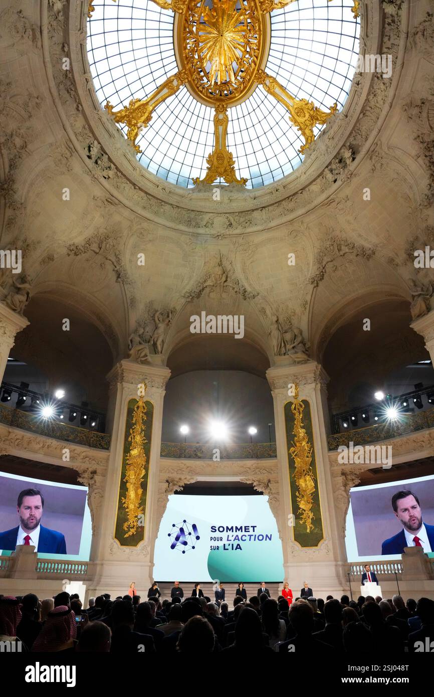 Paris, France. 11th Feb, 2025. United States Vice-President JD Vance ...