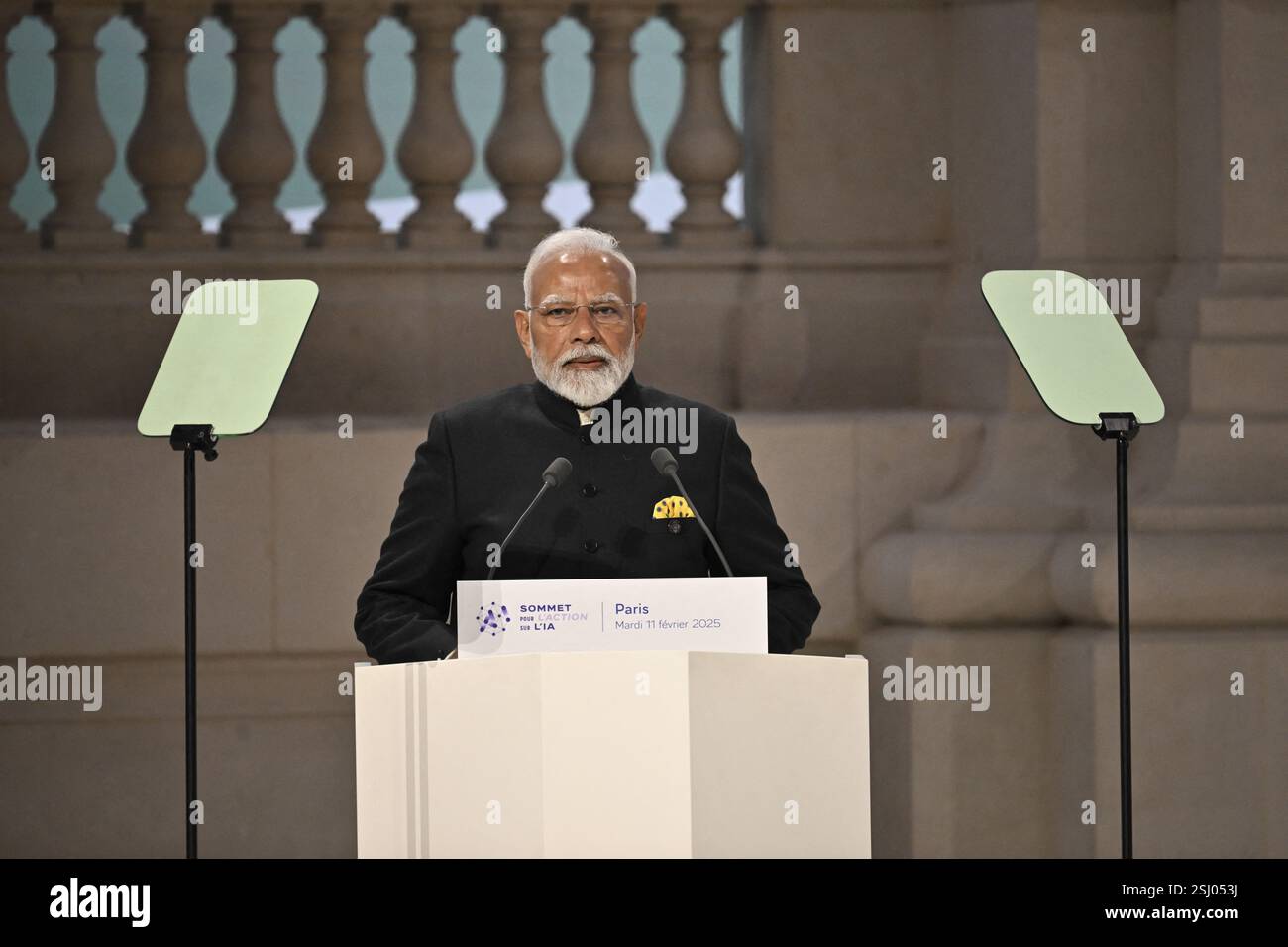 Paris, France. 11th Feb, 2025. Indian Prime minister Narendra Modi during the Artificial ...