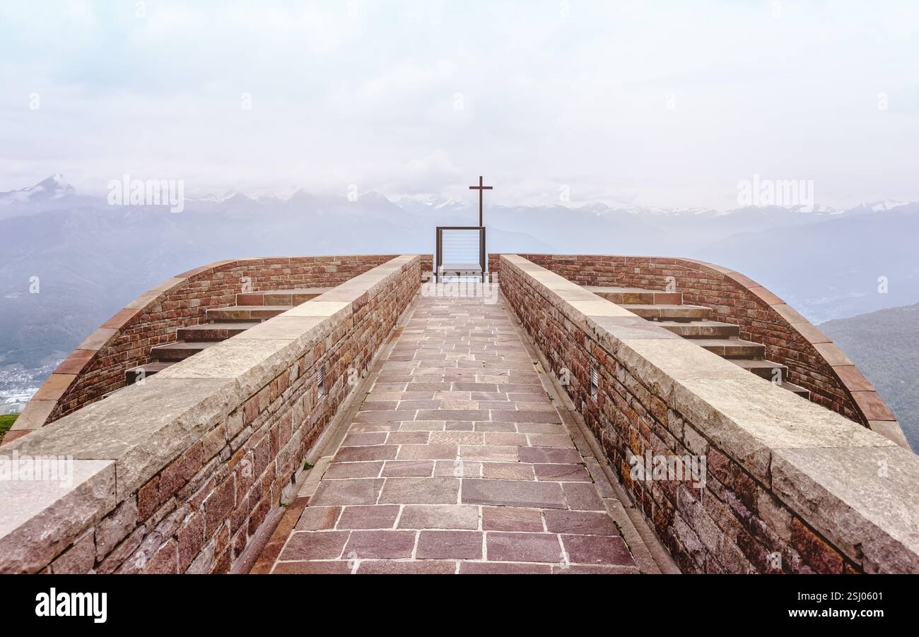 Chapel Santa Maria degli Angeli on the Alpe Foppa on Monte Tamaro, a ...