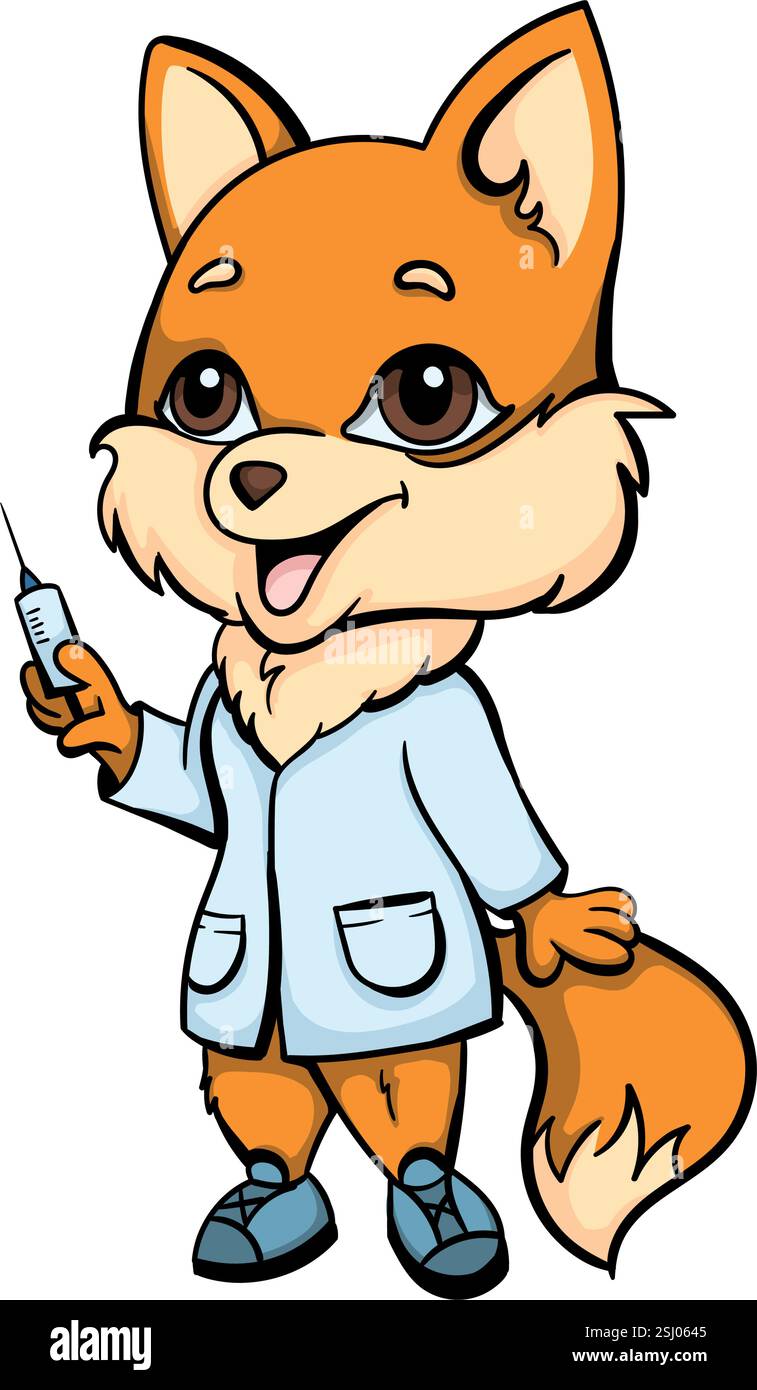 Lisa is a doctor, nurse. Studying professions for children. Bright ...