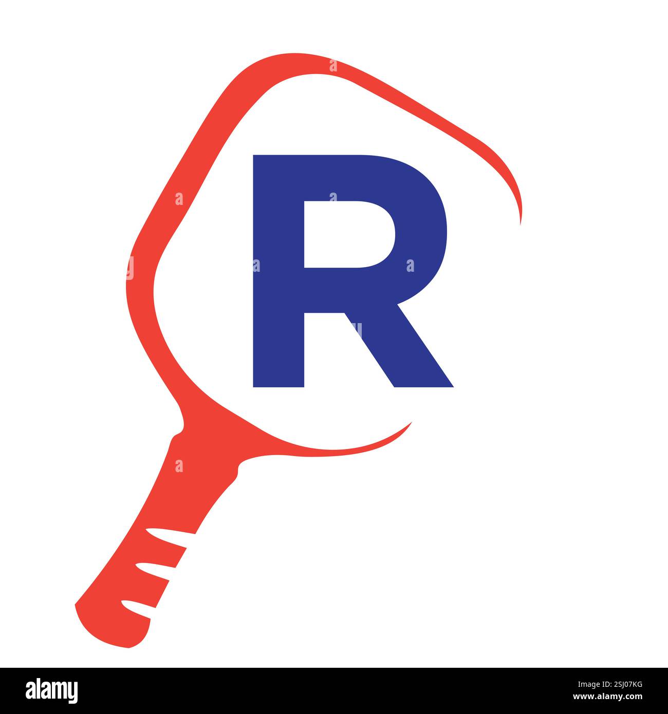 Pickleball Logo On Letter R Concept With Pickle Bat Symbol Vector ...