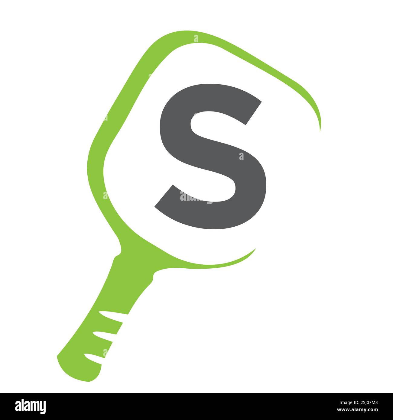 Pickleball Logo On Letter S Concept With Pickle Bat Symbol Vector ...