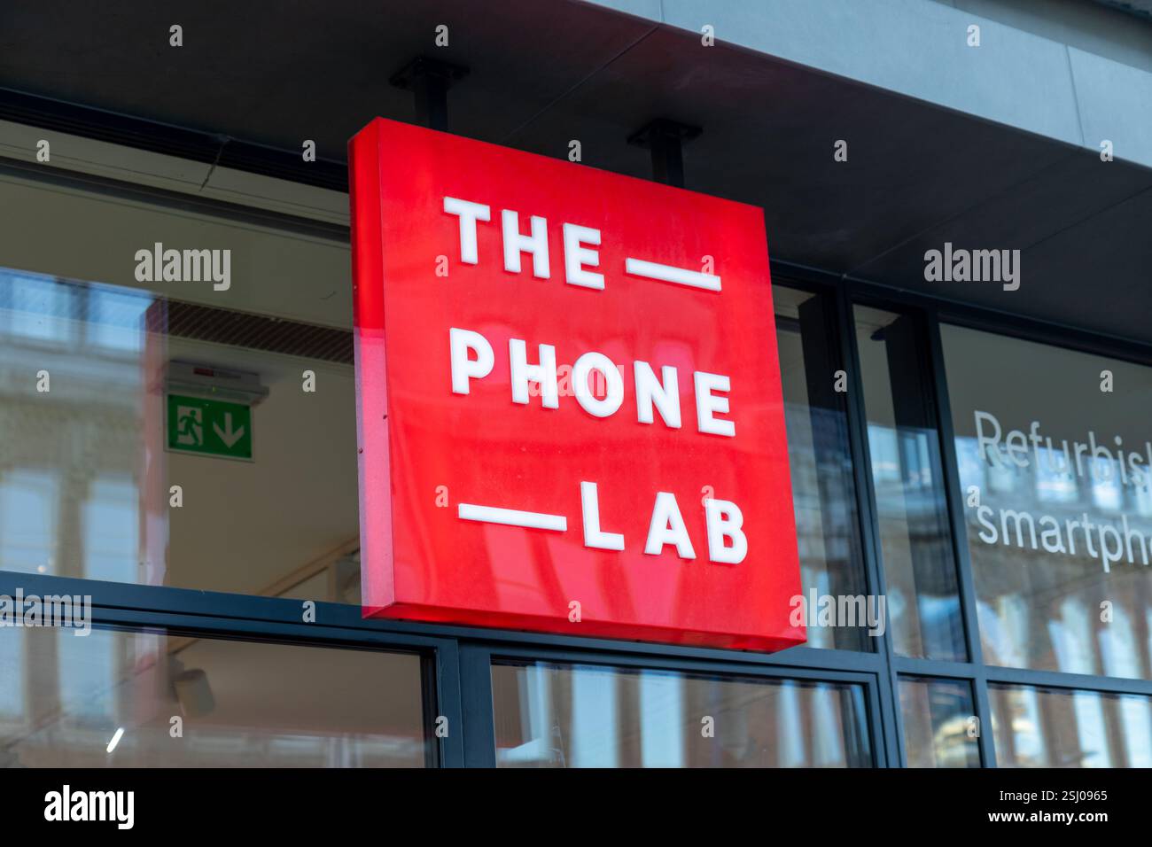 The phone lab store is a phone repair shop at Potterstraat 4 Utrecht in the Netherlands Stock ...