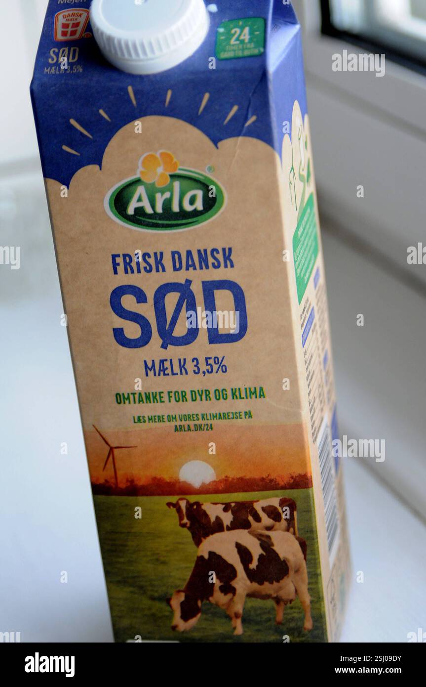 Copenhagen/ DenmarK/11..february 2025/Sweet milk from arla dairy in ...