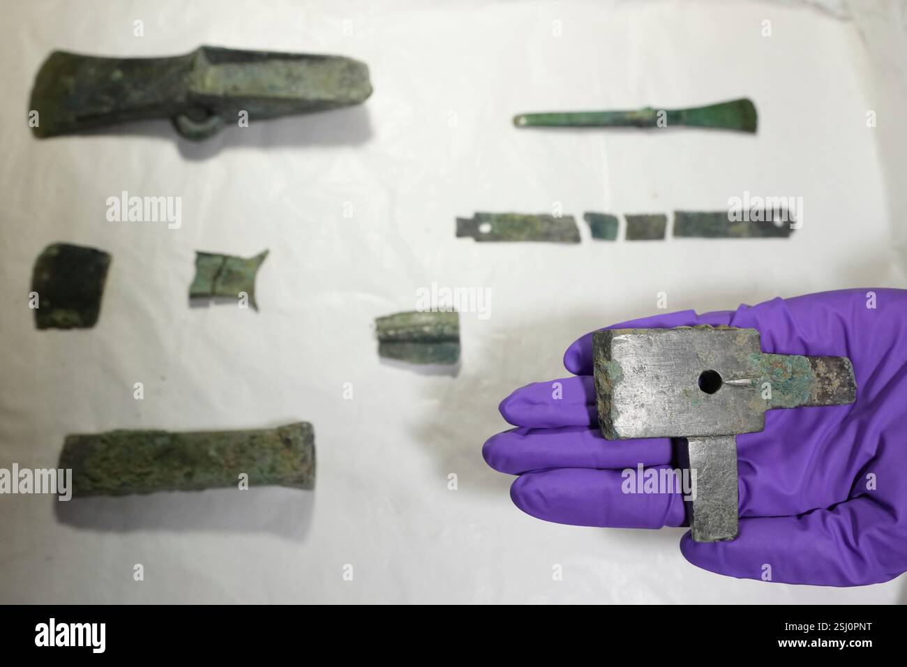 A hoard of Bronze Age metalworker's tools from around 3,300 years ago ...