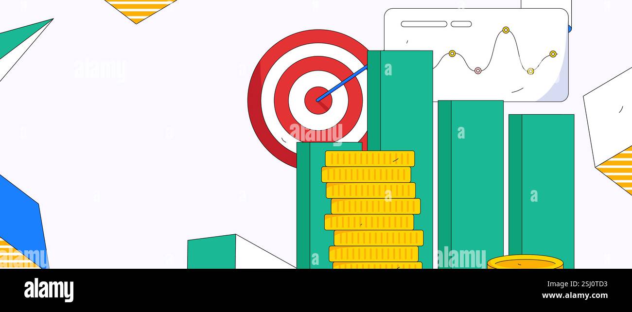Flat vector illustration of business people operating work scene Stock ...