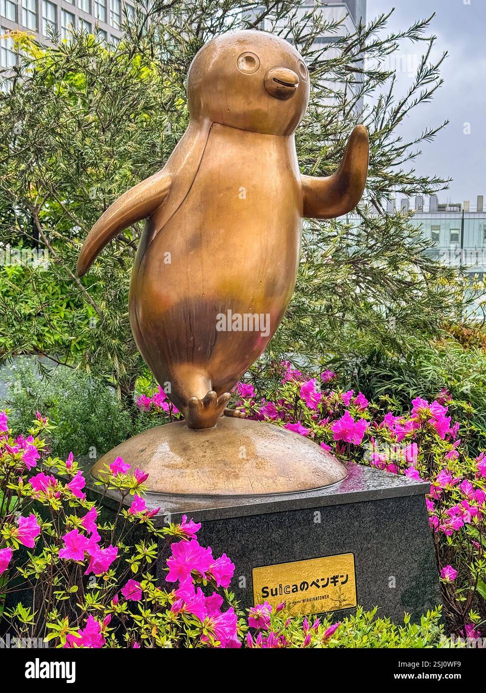Suica penguin at Shinjuku station in Tokyo, Japan. Mascot of suica card ...