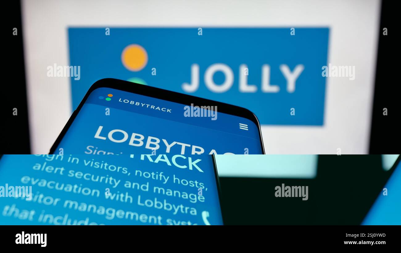 Germany. 15th Nov, 2024. In this photo illustration, a mobile phone with the website of software ...