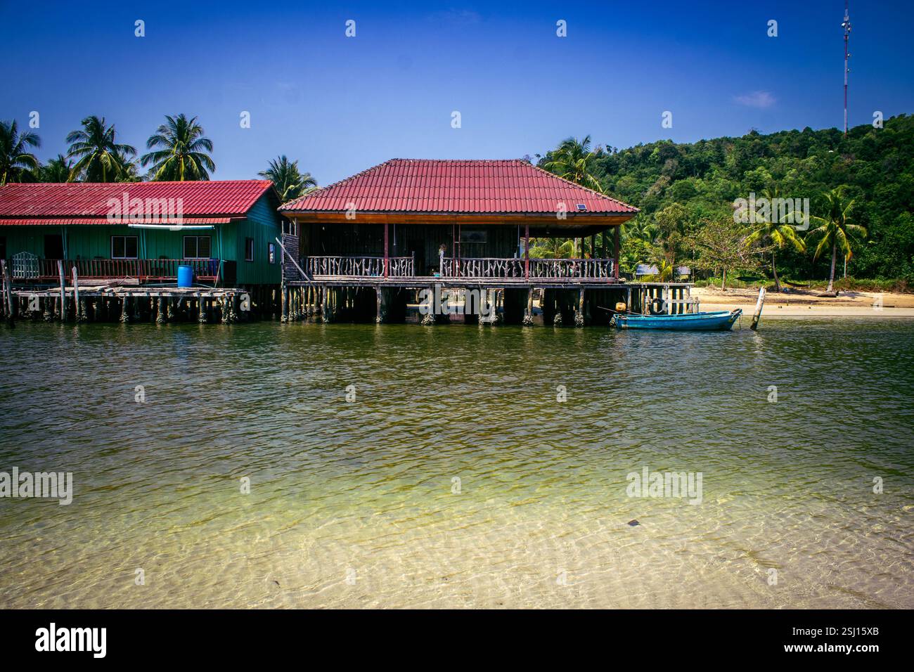 Preak Svay, Koh Rong Island, Cambodia, February 6, 2025 Daily life in ...