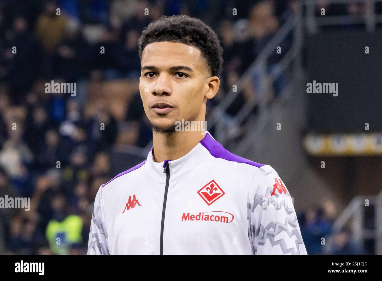 Milan, Italy. 10 Feb 2025. Amir Richardson Fiorentina during serie A ...
