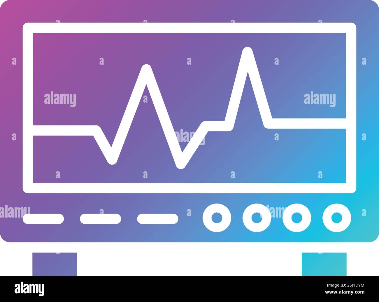 Ecg monitor Vector Icon Design Illustration Stock Vector Image & Art ...