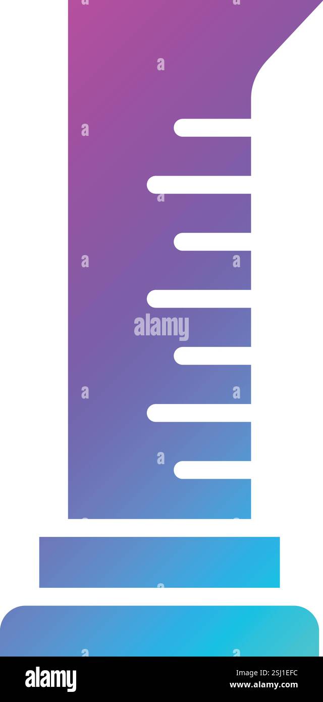 Graduated cylinder Vector Icon Design Illustration Stock Vector Image ...