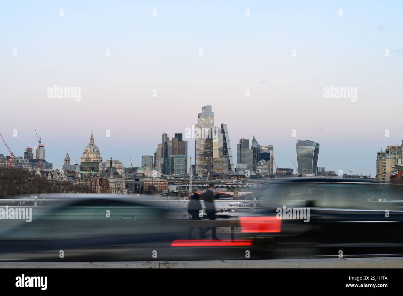 View of the high rise banks and offices of the city 's financial ...
