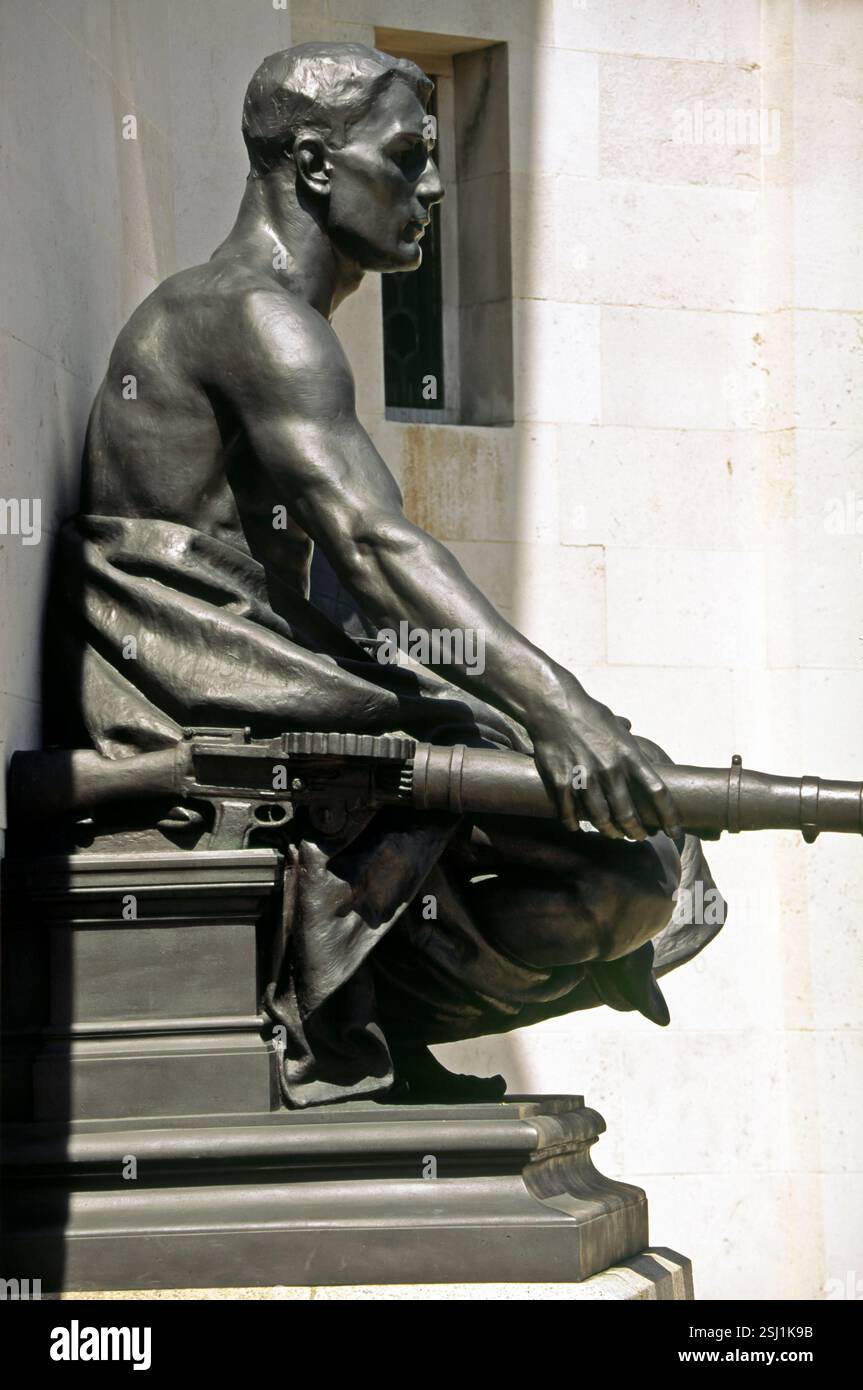 The Army bronze figure,The Hall of Memory, Centenary Square, Birmingham ...