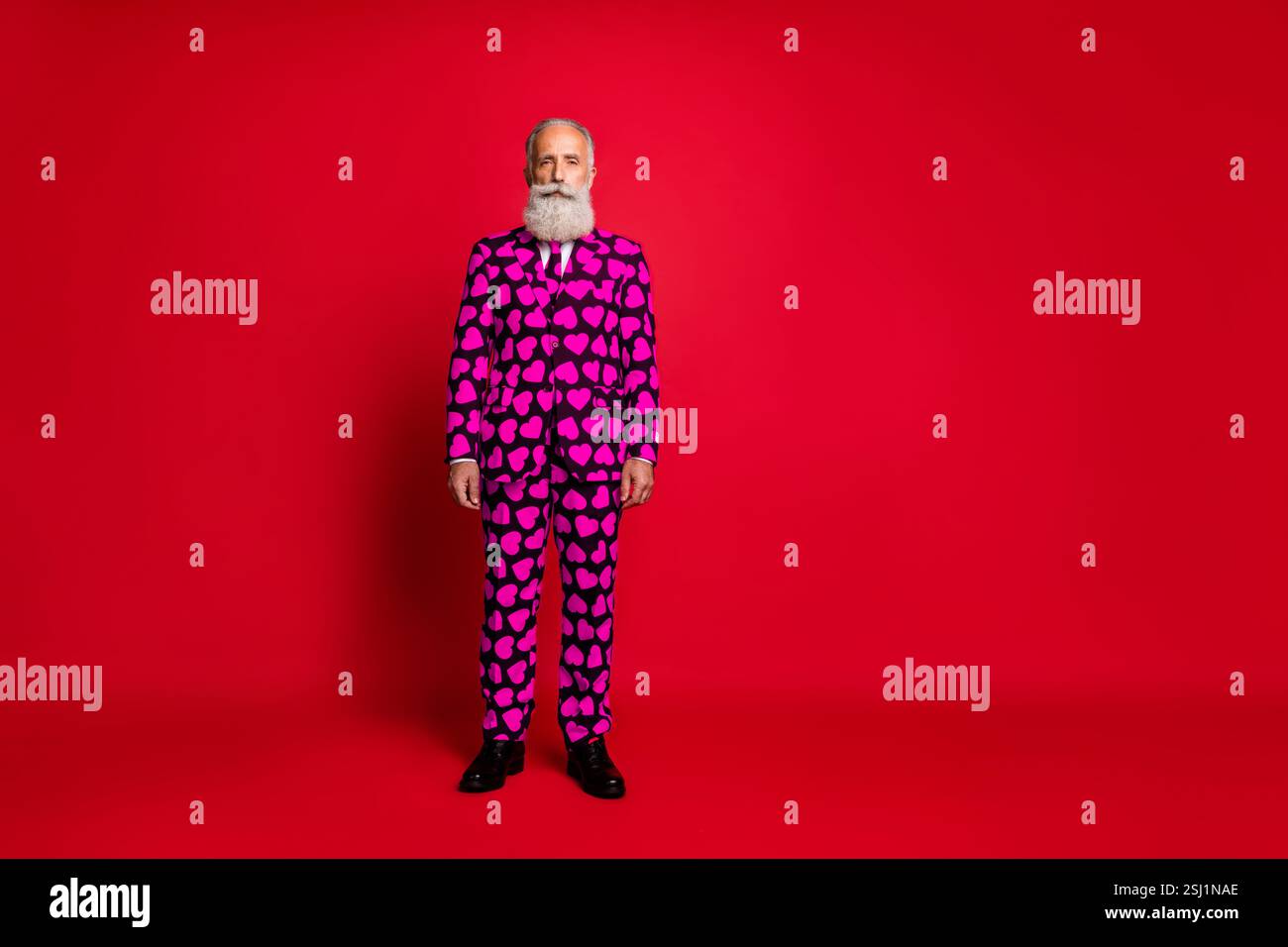 Full length photo of cool aged attractive guy man amour character role ...