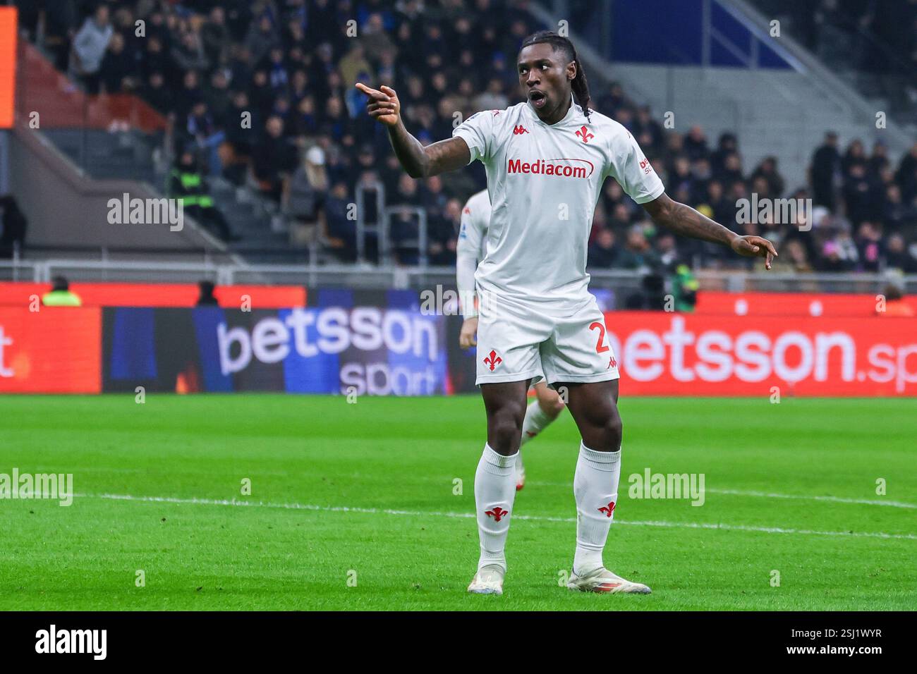 Moise Kean of ACF Fiorentina reacts during Serie A 2024/25 football ...