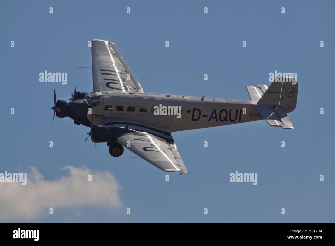 Junkers Ju52 aeroplane D-AQUI, in flight Stock Photo - Alamy