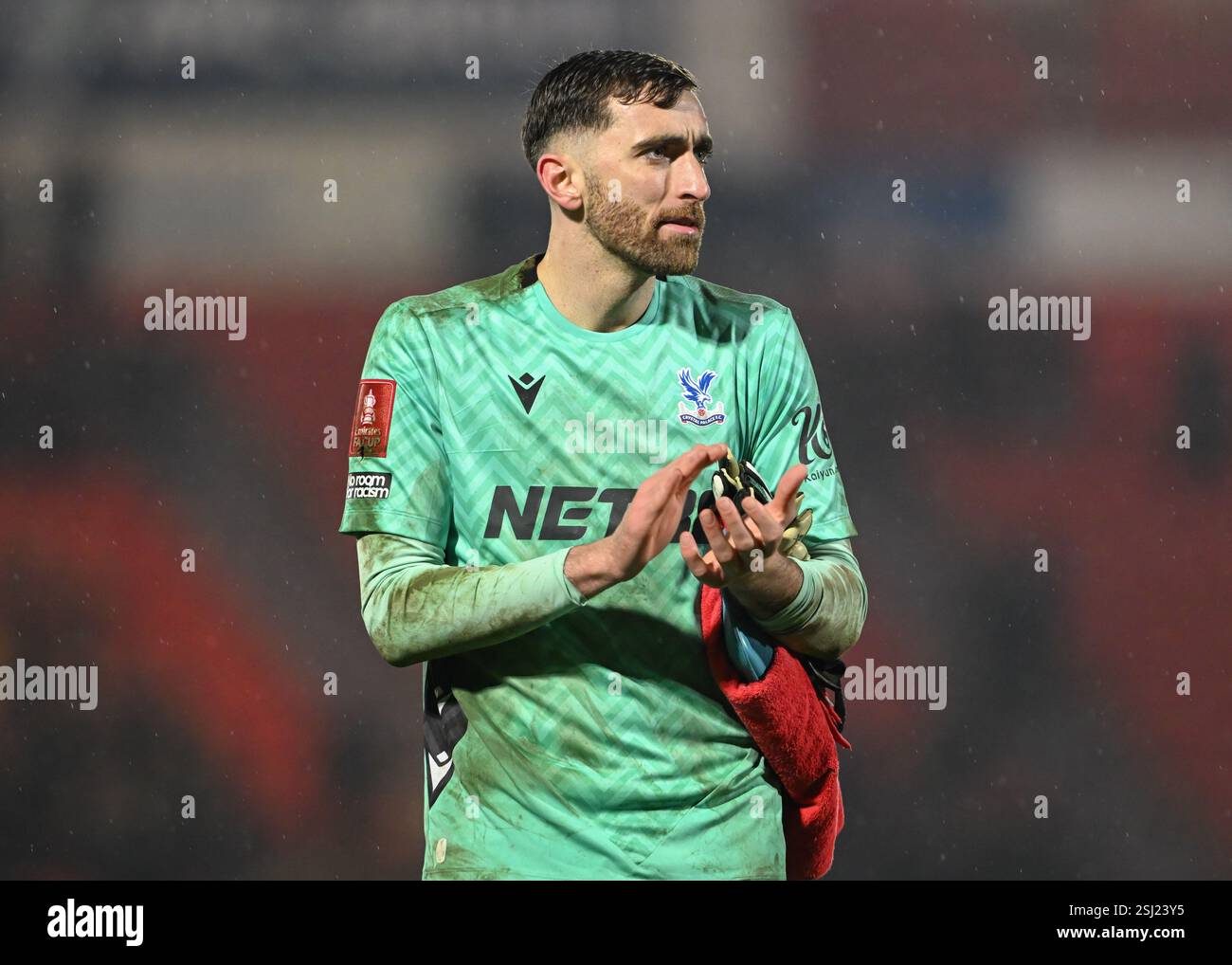 Doncaster, England, 10th February 2025. Matt Turner of Crystal Palace ...