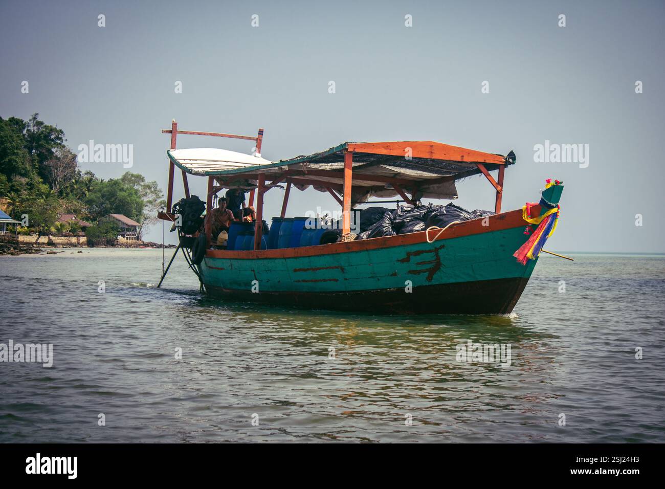 Preak Svay, Koh Rong Island, Cambodia, February 6, 2025 Daily life in ...