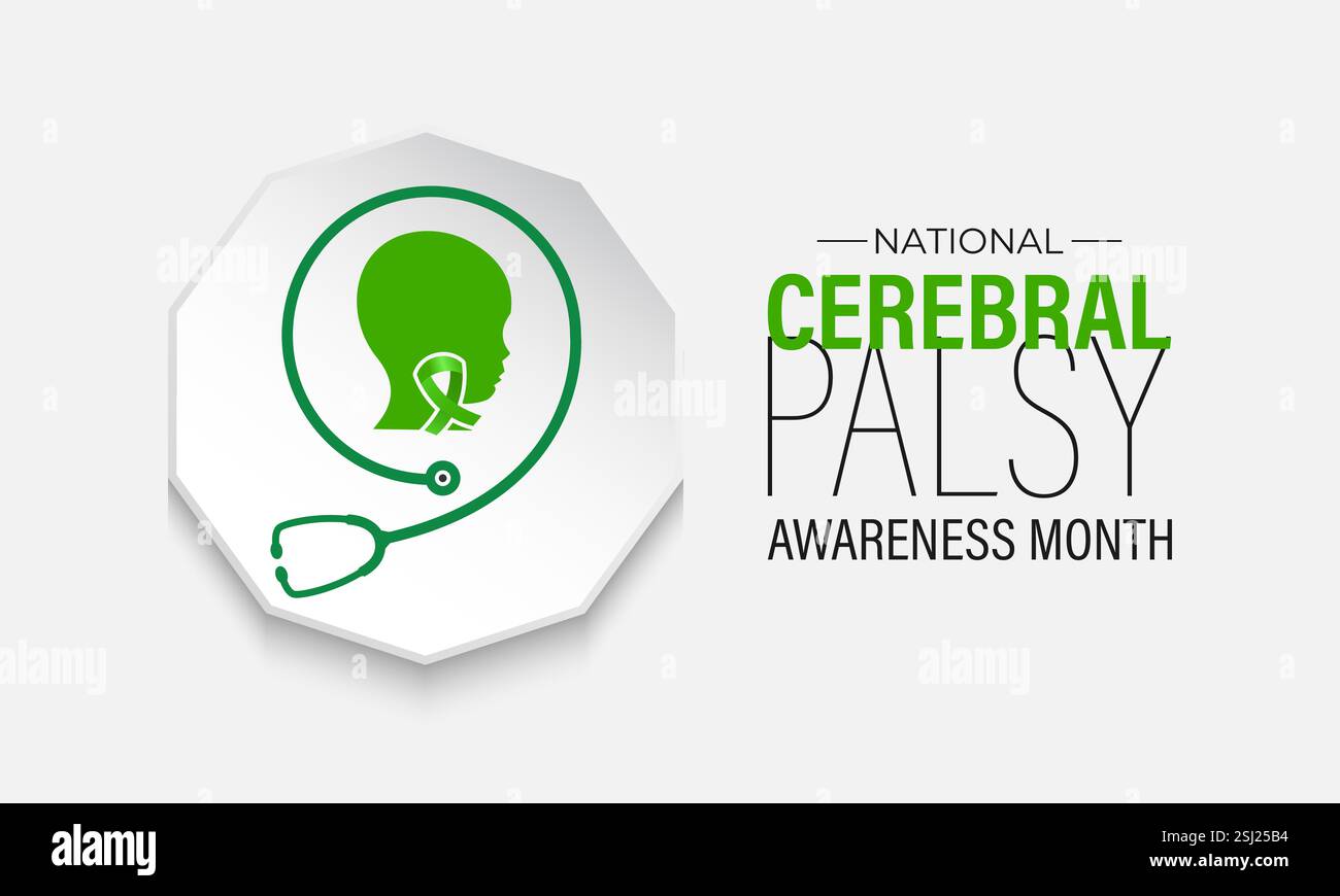 Vector graphic of National Cerebral Palsy Awareness Month is observed ...