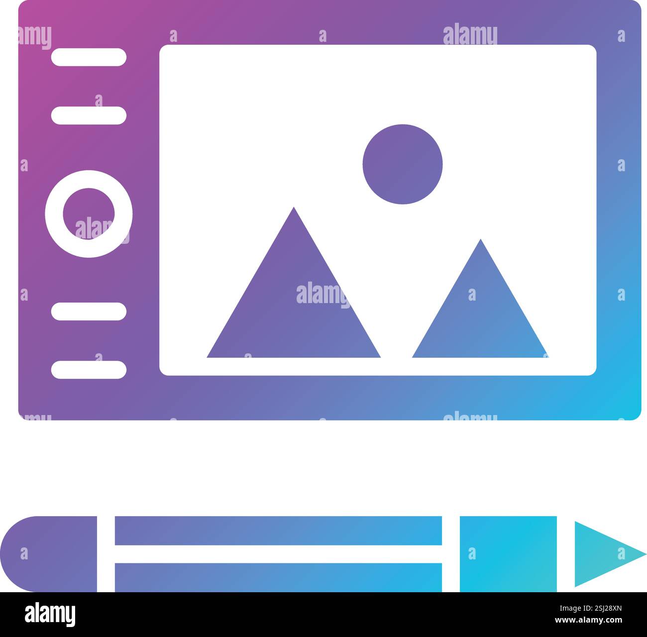 Graphic tablet Vector Icon Design Illustration Stock Vector Image & Art ...