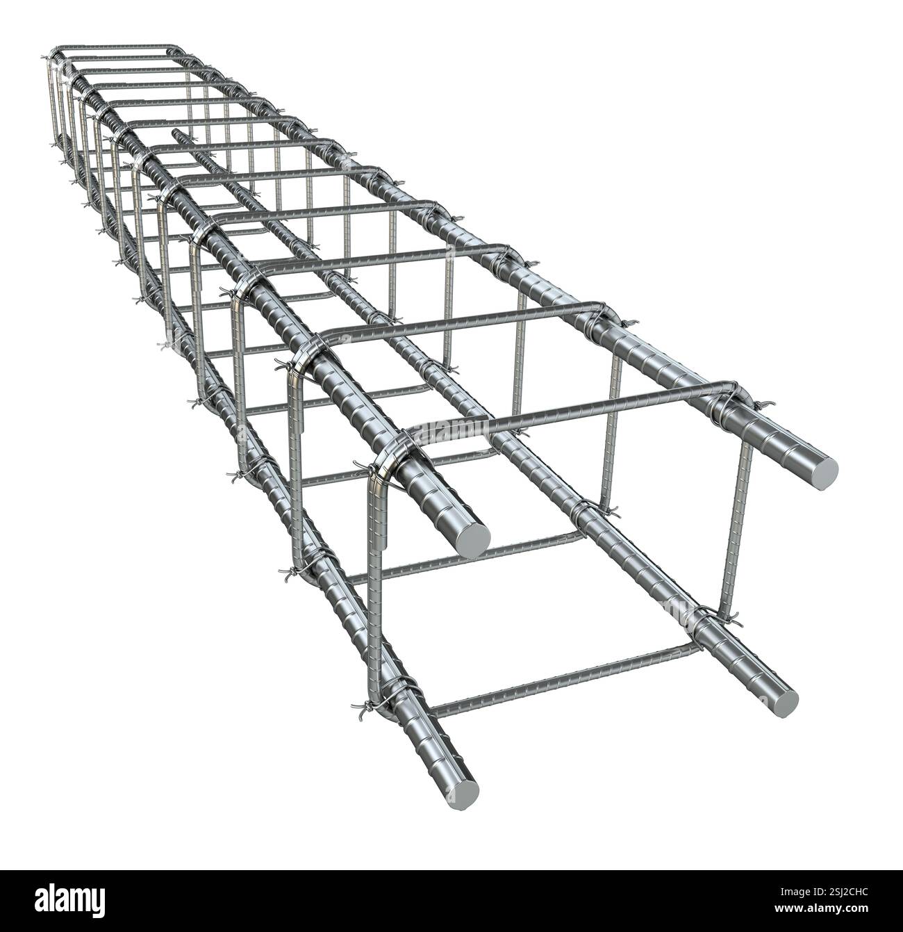 Reinforced iron rack isolated on white background - 3D illustration ...