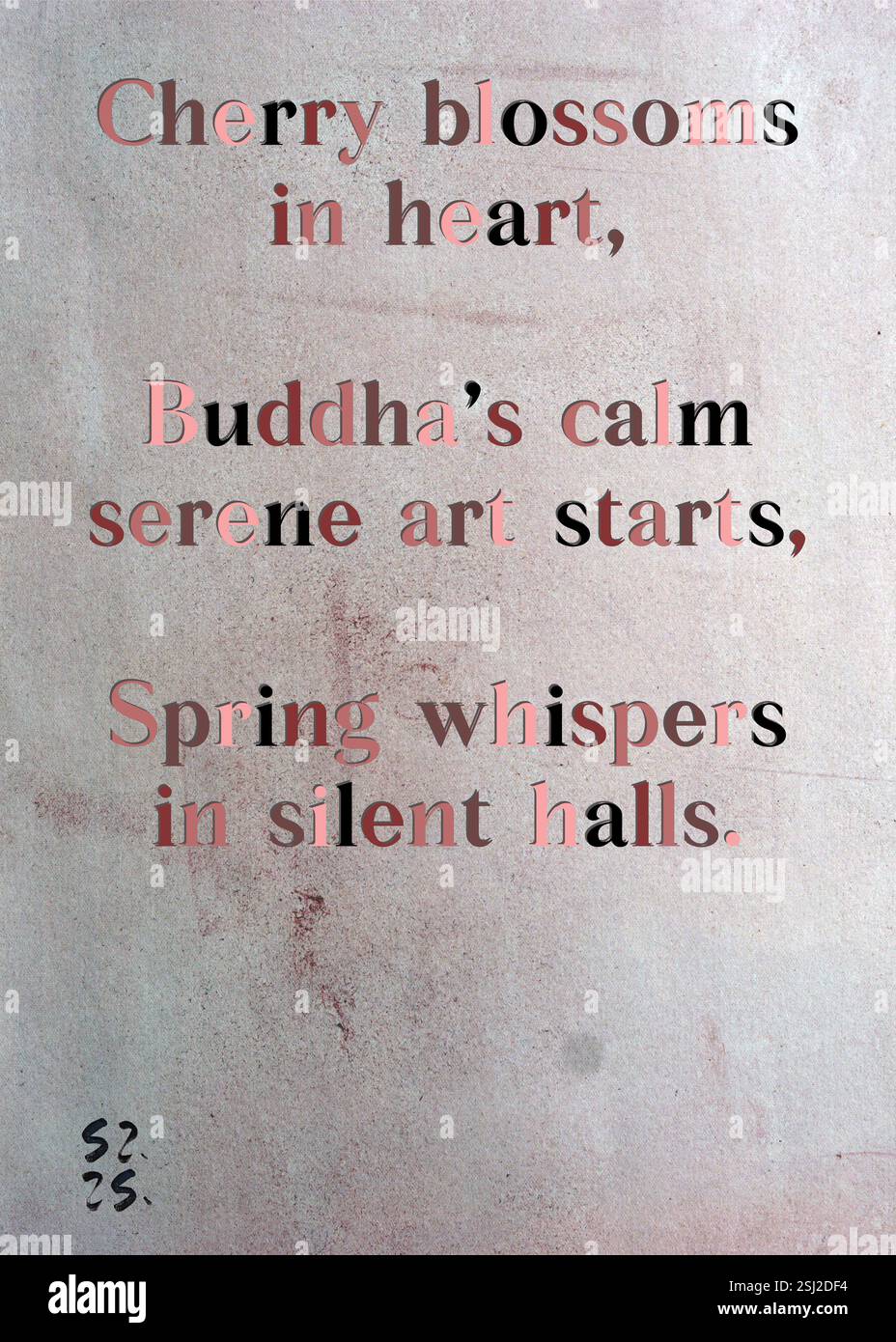 Cherry blossoms in heart, Buddha's calm serene art starts, Spring ...
