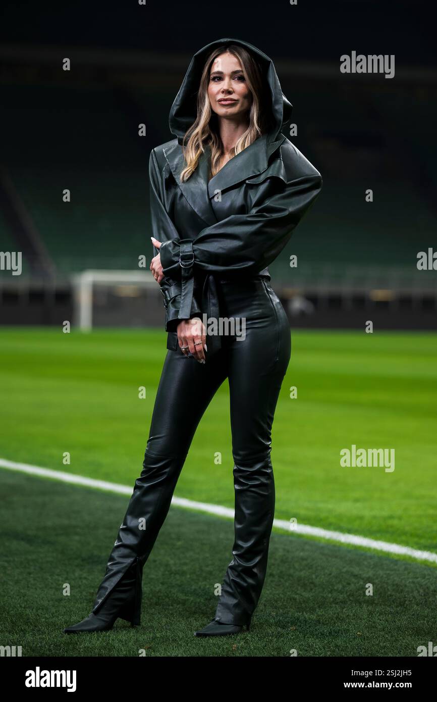 Milan, Italy. 10 February 2025. Diletta Leotta poses prior to the Serie ...