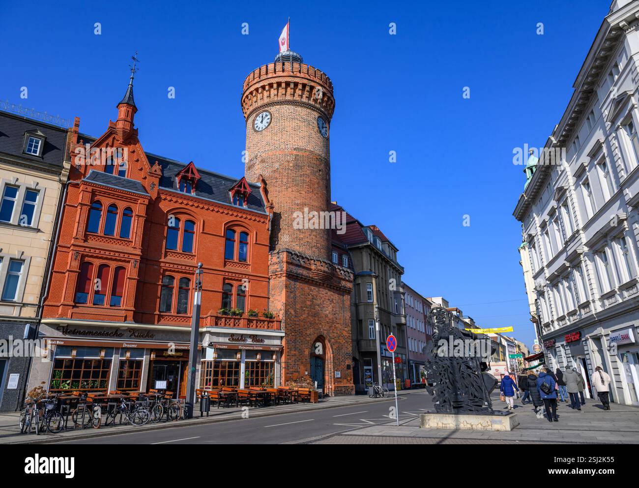 Cottbus, Germany. 11th Feb, 2025. The Spremberg tower in the center of ...