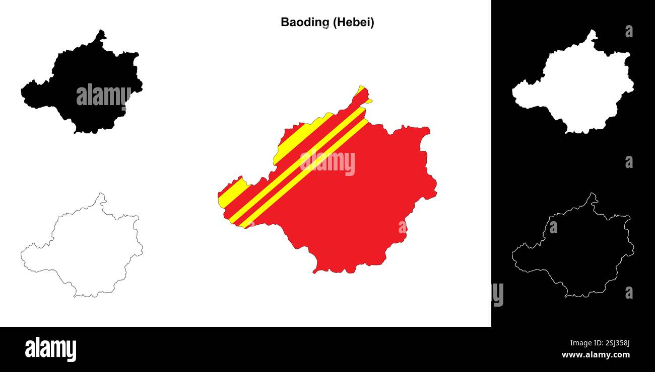 Outline map of baoding hi-res stock photography and images - Alamy