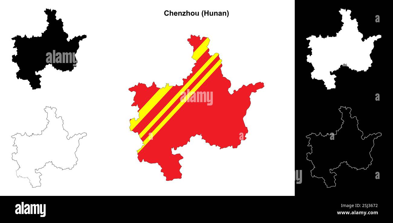 Blank chenzhou map hi-res stock photography and images - Alamy