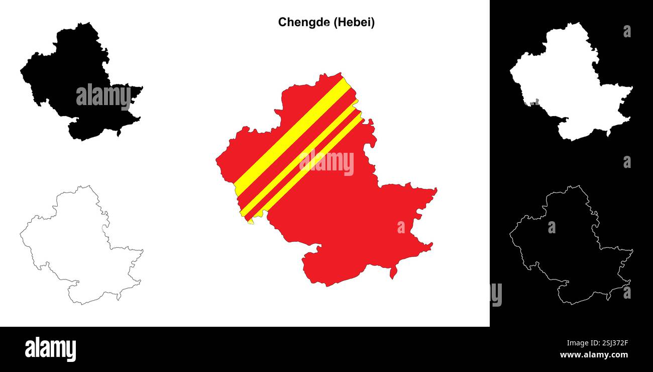 Chengde blank outline map set Stock Vector Image & Art - Alamy