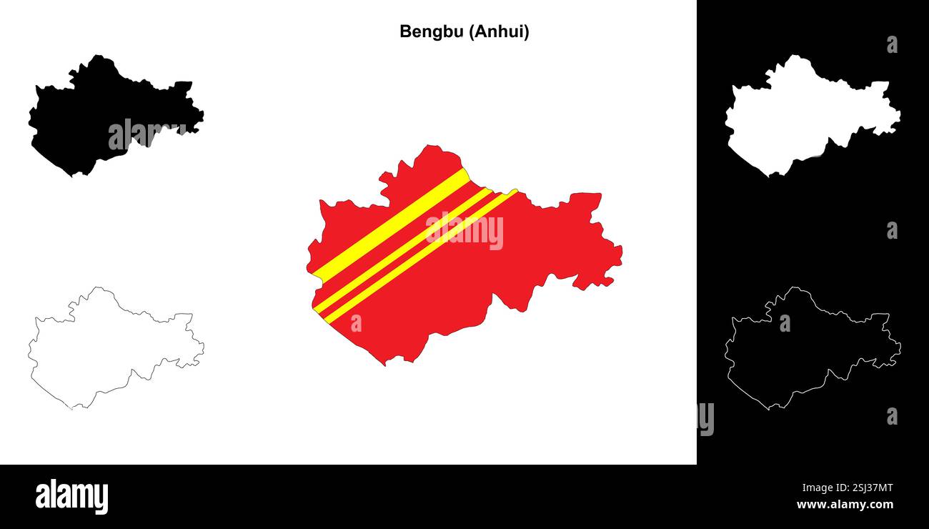 Bengbu vector map hi-res stock photography and images - Alamy